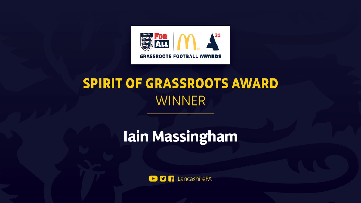 Club Manager: Iain Massingham Wins FA Lancashire Award! - AFC Masters